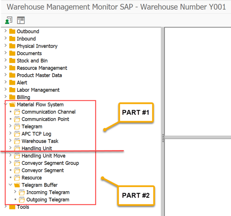 Discover SAP EWM MFS - MFS node in the Warehouse Monitor