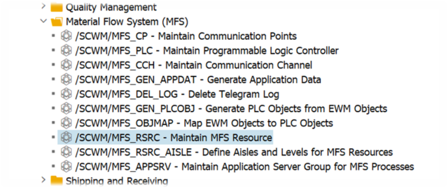 Discover SAP EWM MFS - MFS node in the Warehouse Monitor
