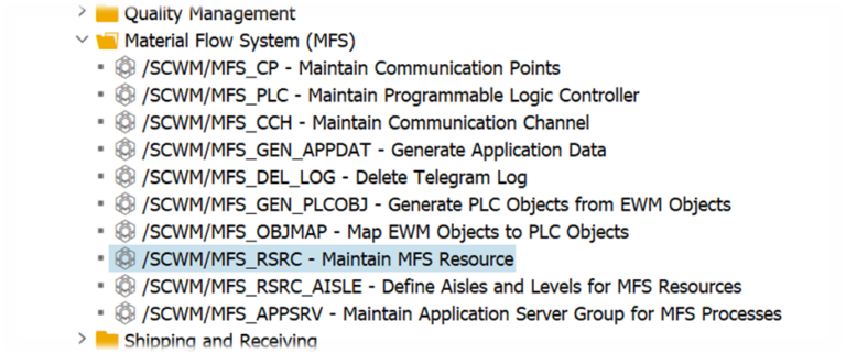 Discover SAP EWM MFS - MFS node in the Warehouse Monitor